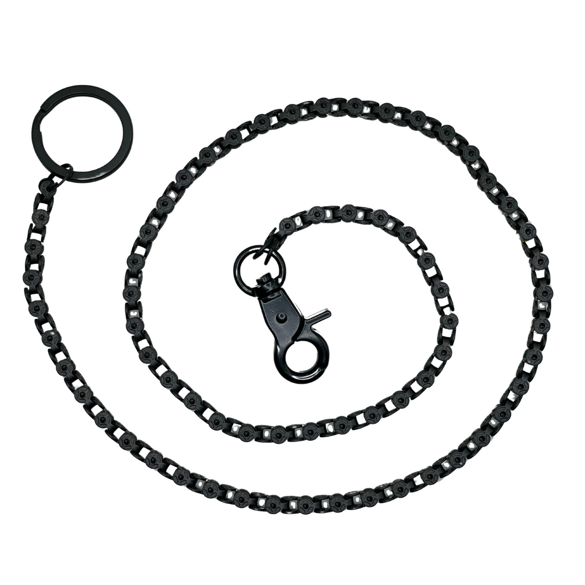 28" Black Matte Stainless Steel Box Bike Chain – Hair Glove