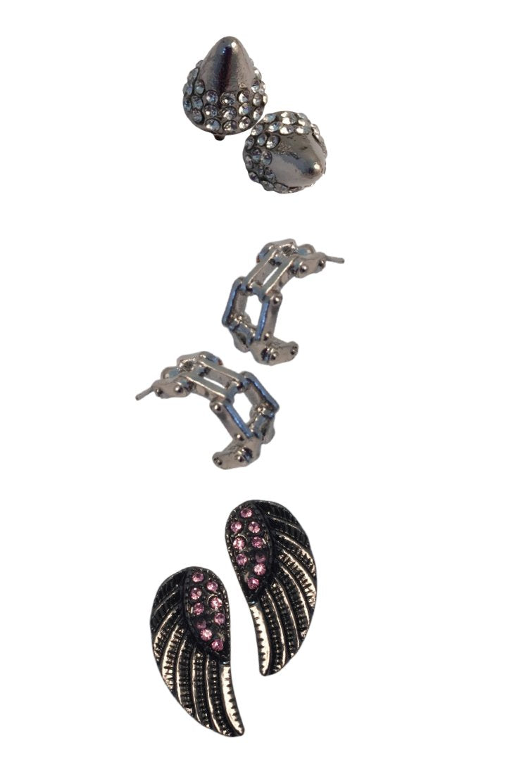 Set #3: Clear Crystal Black Nickel Bullets, Chrome Bike Chain, Hot Pin ...