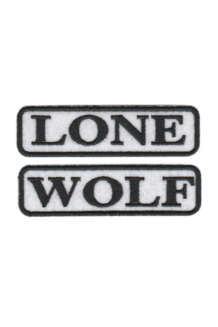 LONE WOLF Text Patches – Hair Glove