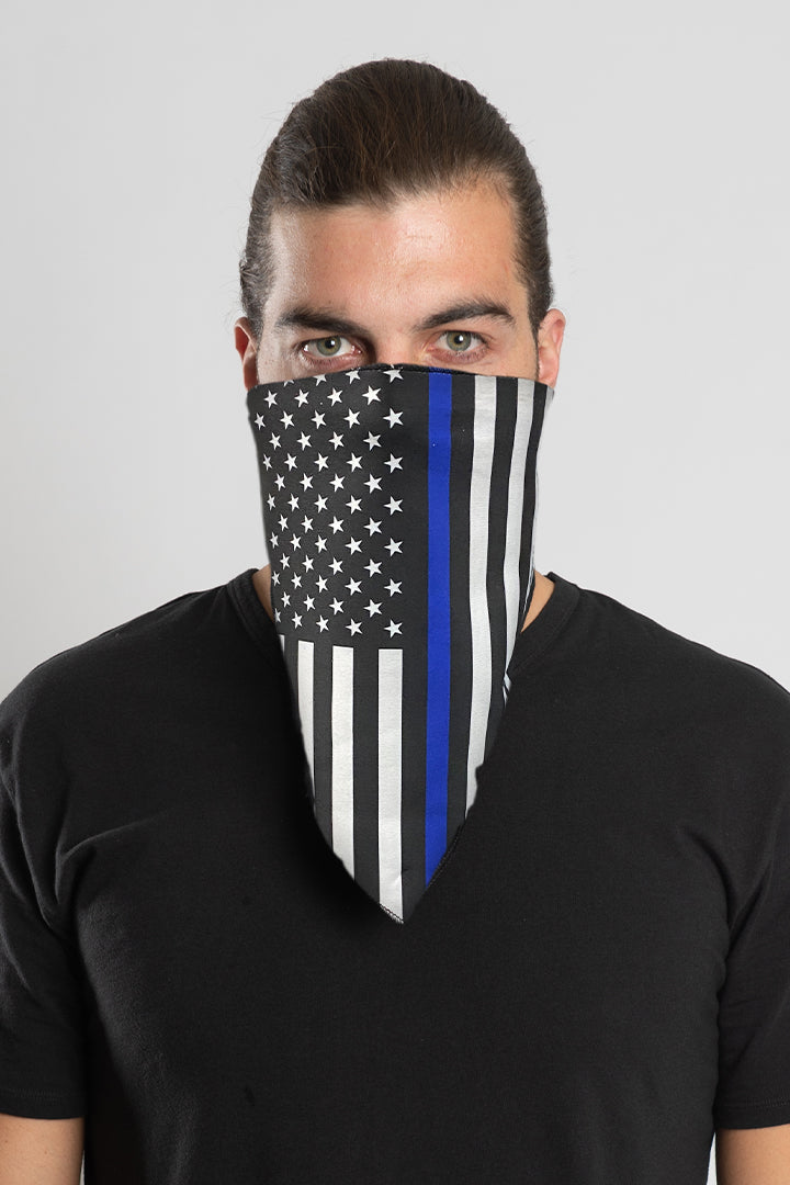 Thin Blue Line Triangle Mask – Hair Glove